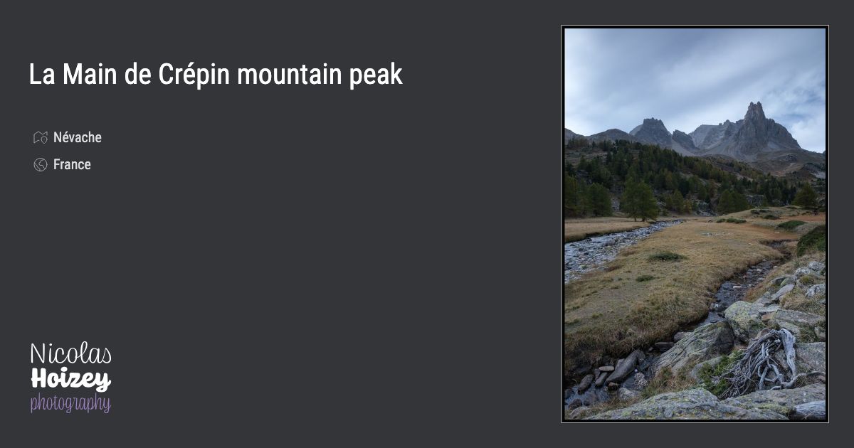 La Main de Crépin mountain peak — Nicolas Hoizey photography